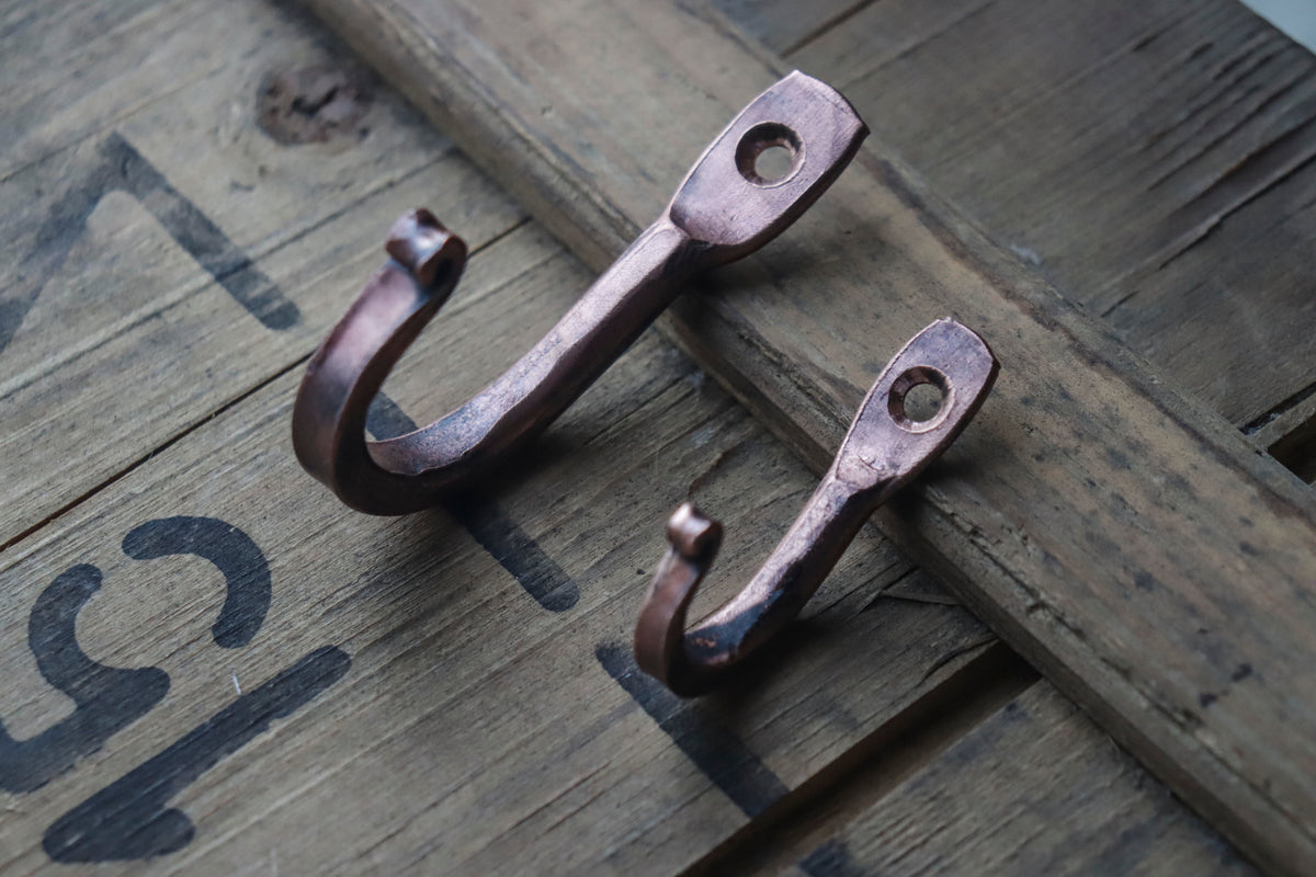 Solid Copper Hand Forged Wall Hooks – Gomer's Workshop