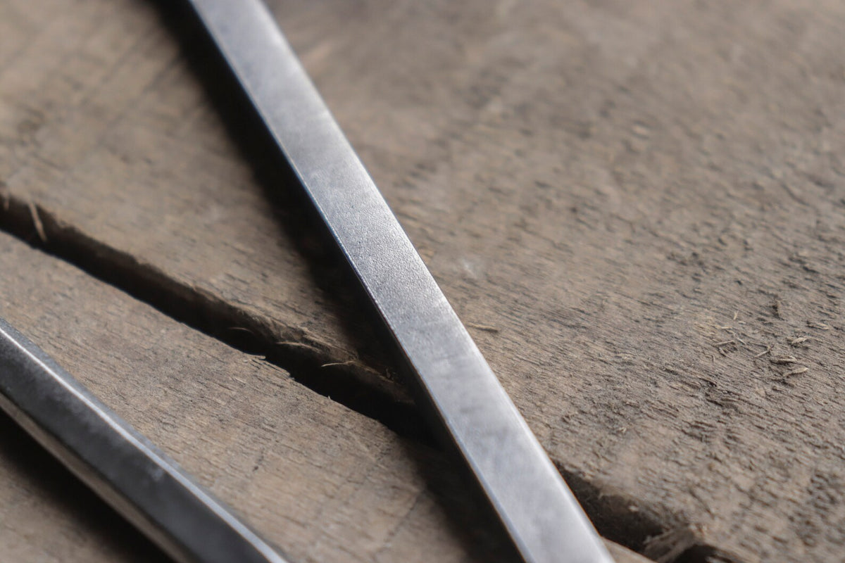 Hand forged steel ninja samurai minmalist styled yard target throwing ...